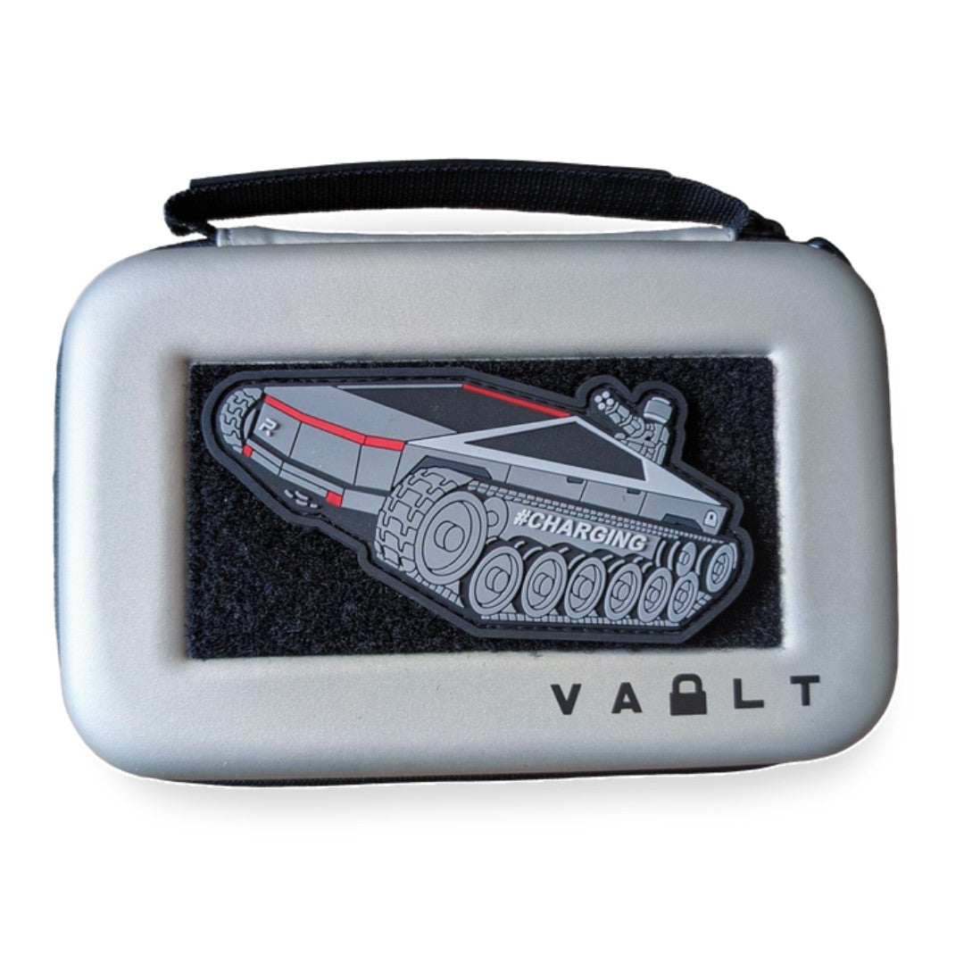 Vault Nano EDC Case - Cyber Silver w/ Cybertank PVC Patch